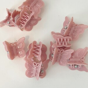 Pink Blush Rose Pink Butterfly Clip 1990s Style 90s Style Butterfly ...