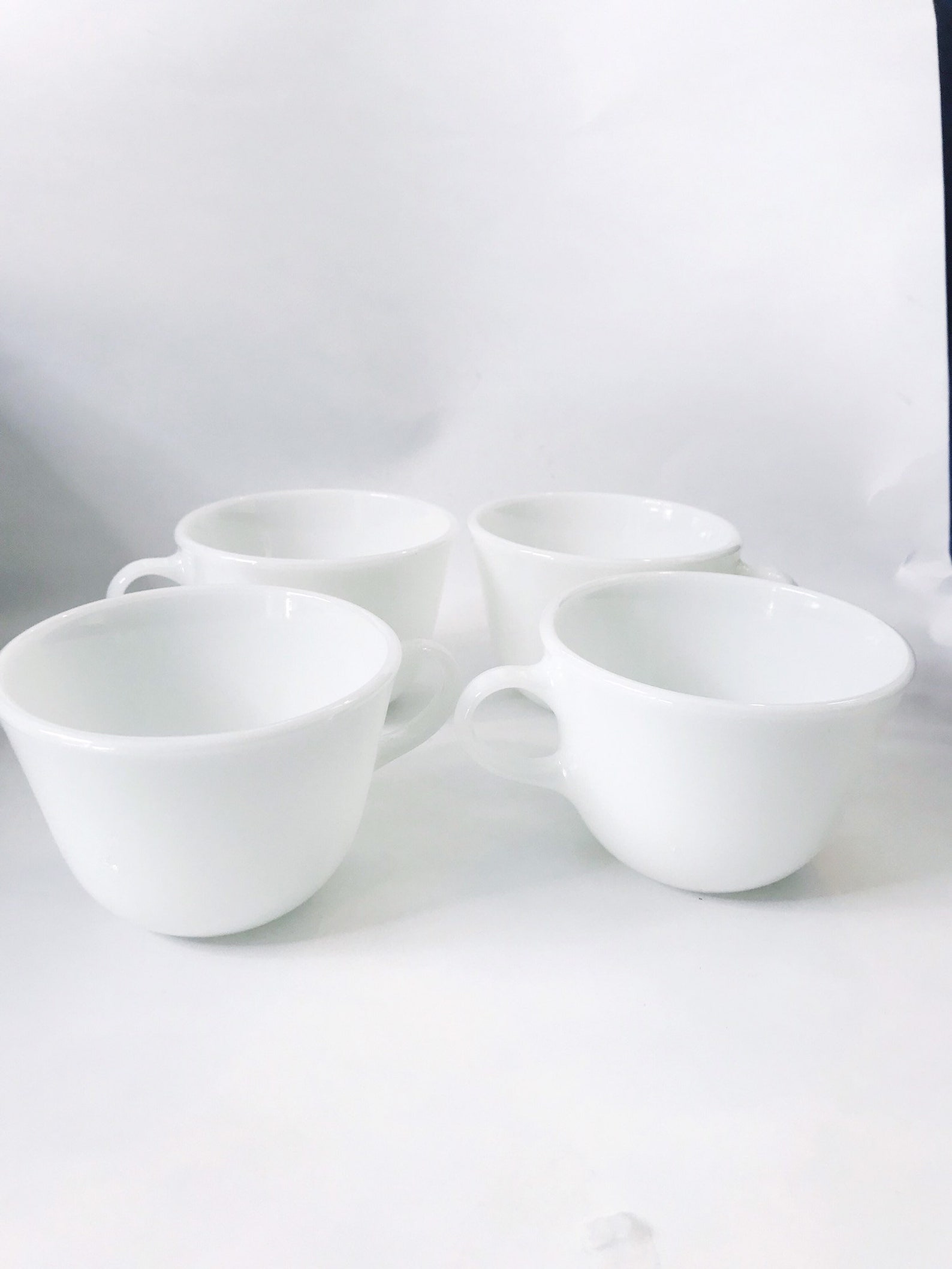 Vintage Pyrex Milk Glass Coffee Cups Set of 4 1970's 70s - Etsy