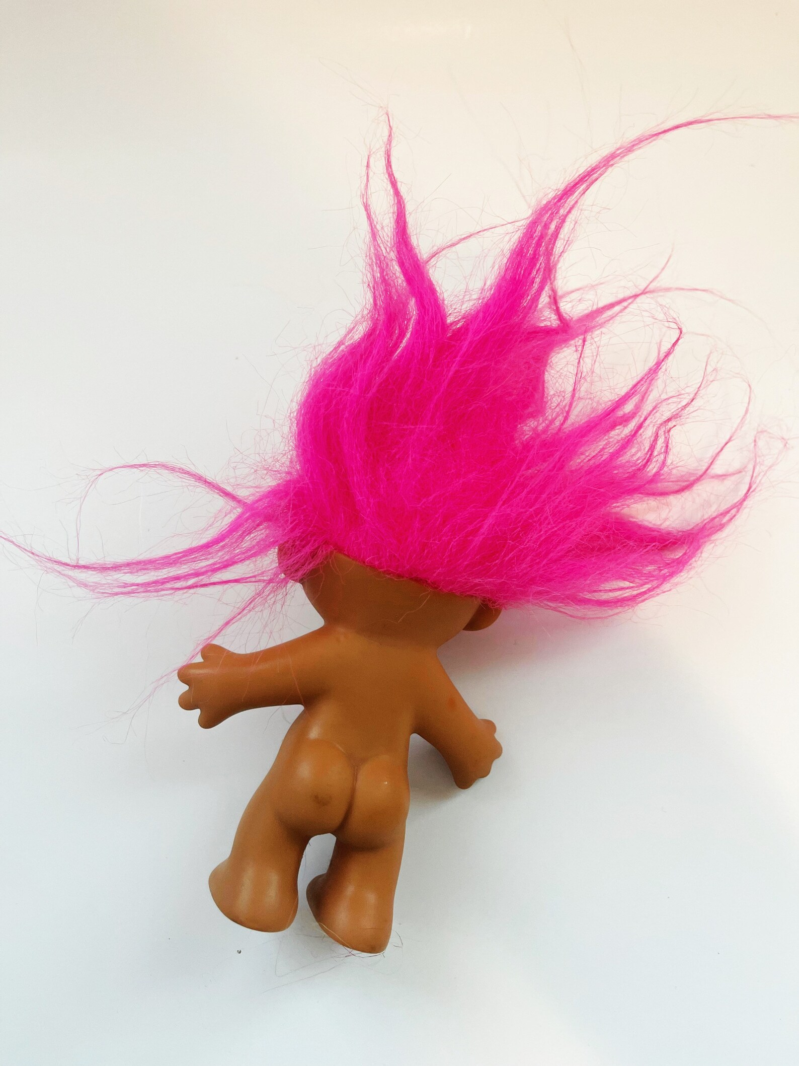 Vintage Russ Troll Doll: Hot Pink Hair, Plaid Tam, Scottish Collectible ...