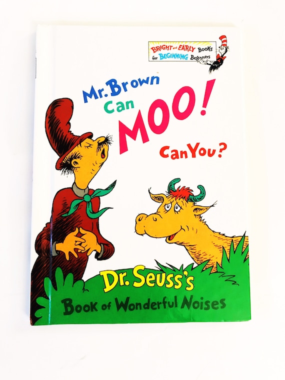 Mr. Brown Can Moo Can You by Dr. Seuss Book Bright and Early | Etsy