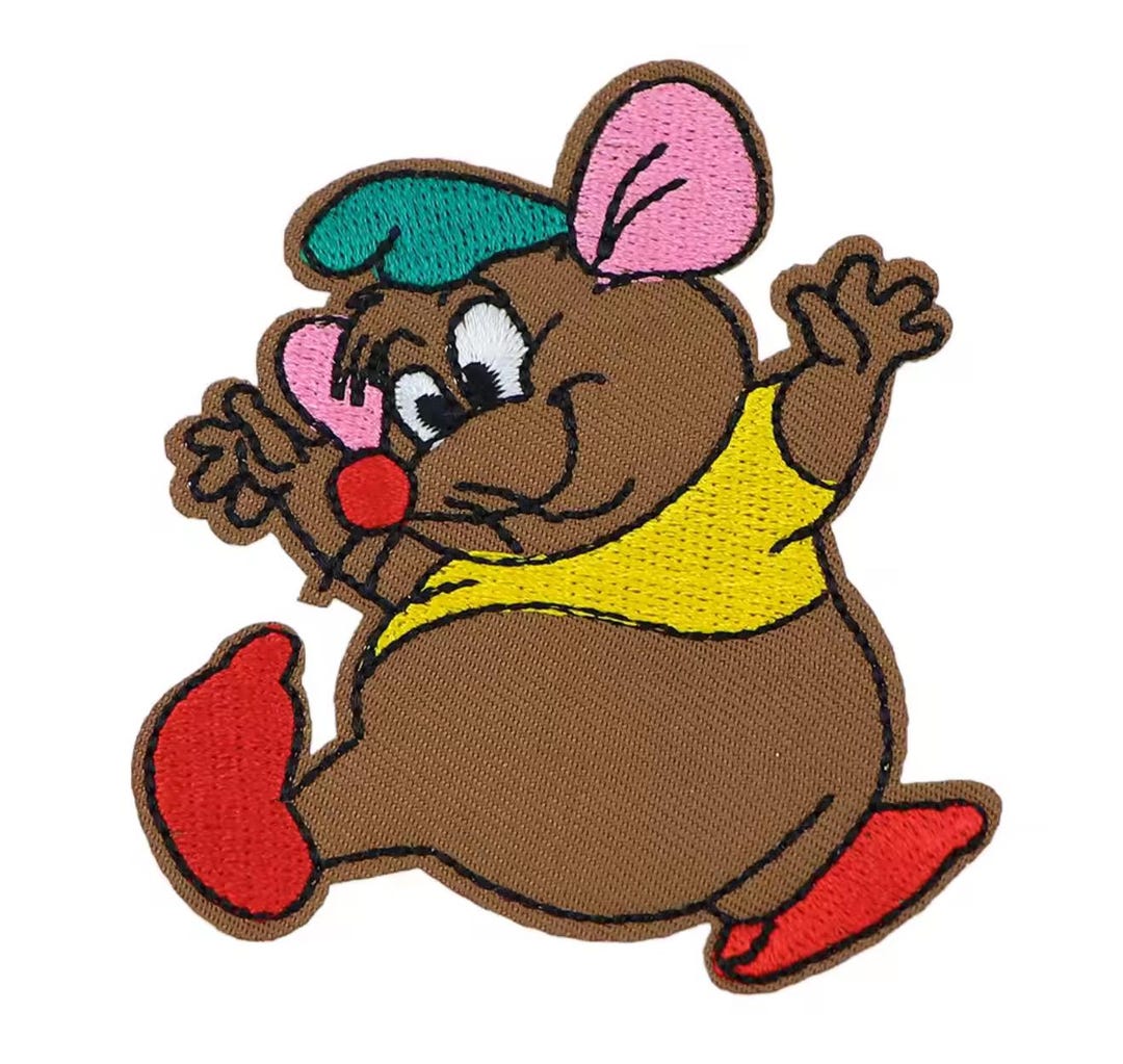 Disney Gus Gus Patch Cinderella Mouse Embroidered Iron on Patch Cartoon ...