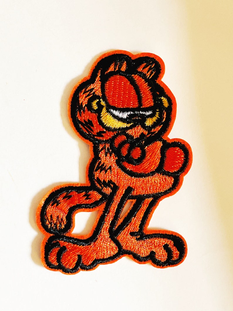 Garfield Cat Patch Cat Embroided Patch Character Patches Iron - Etsy