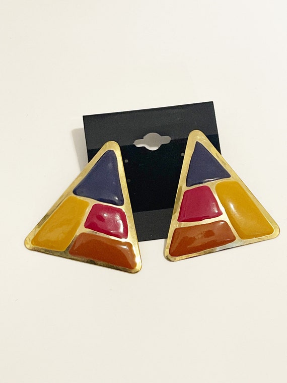vintage mod colorful triangle - Gem