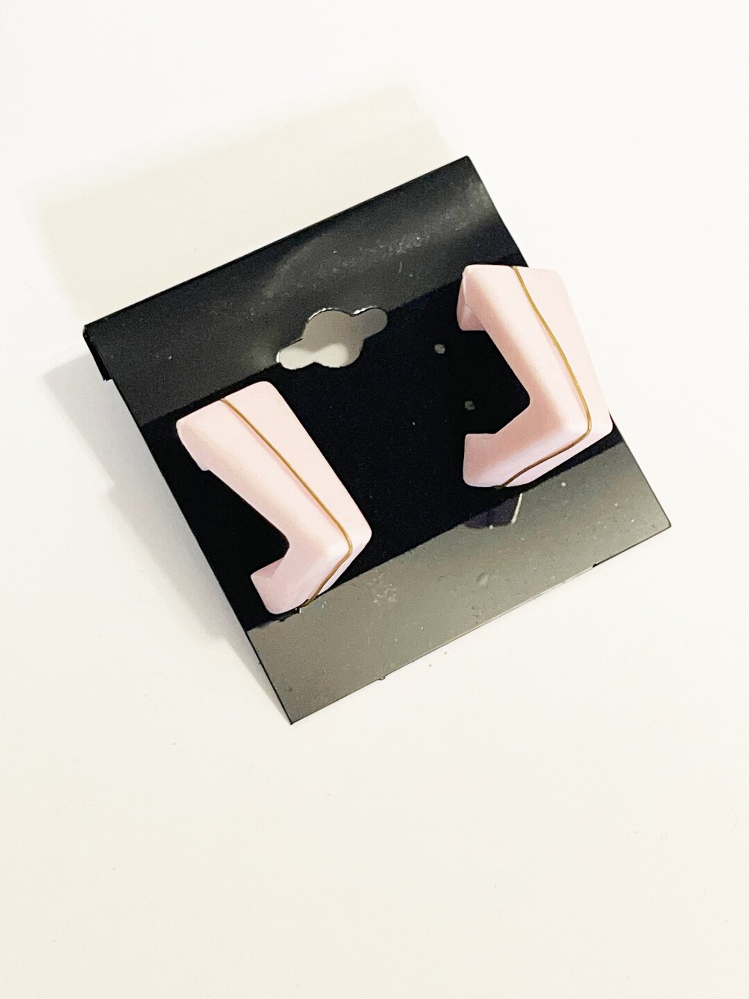 1990s Pink Plastic Triangle Earrings: Retro Mod Jewelry - Etsy