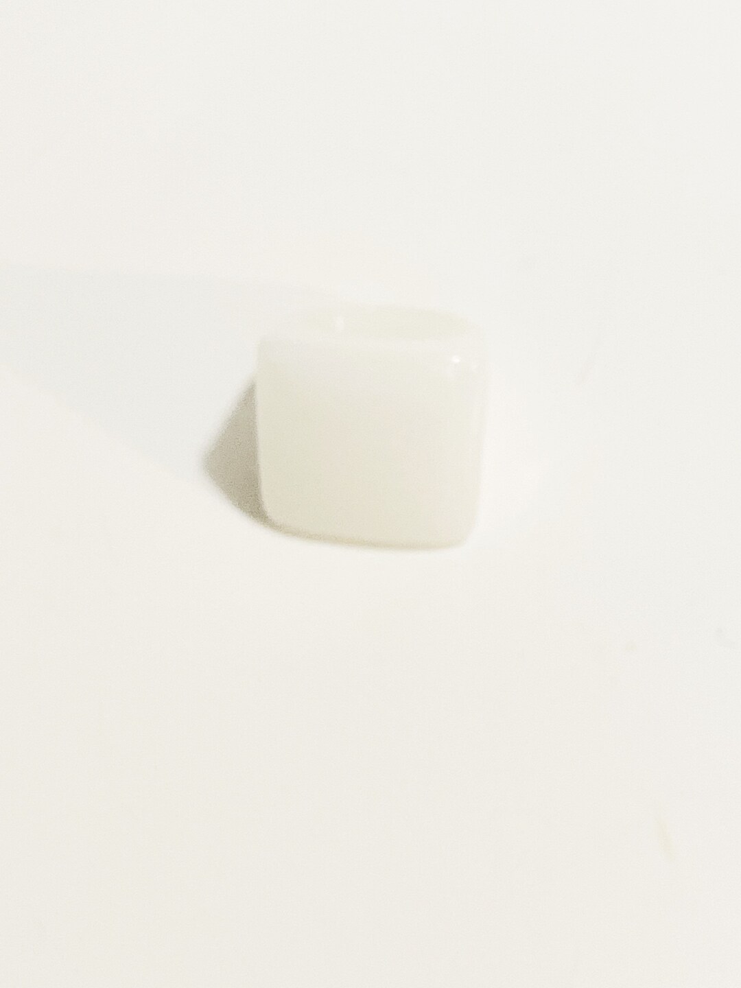 White Square Acrylic Ring: Retro Mod Lucite Ring, Size 7.5 - Etsy