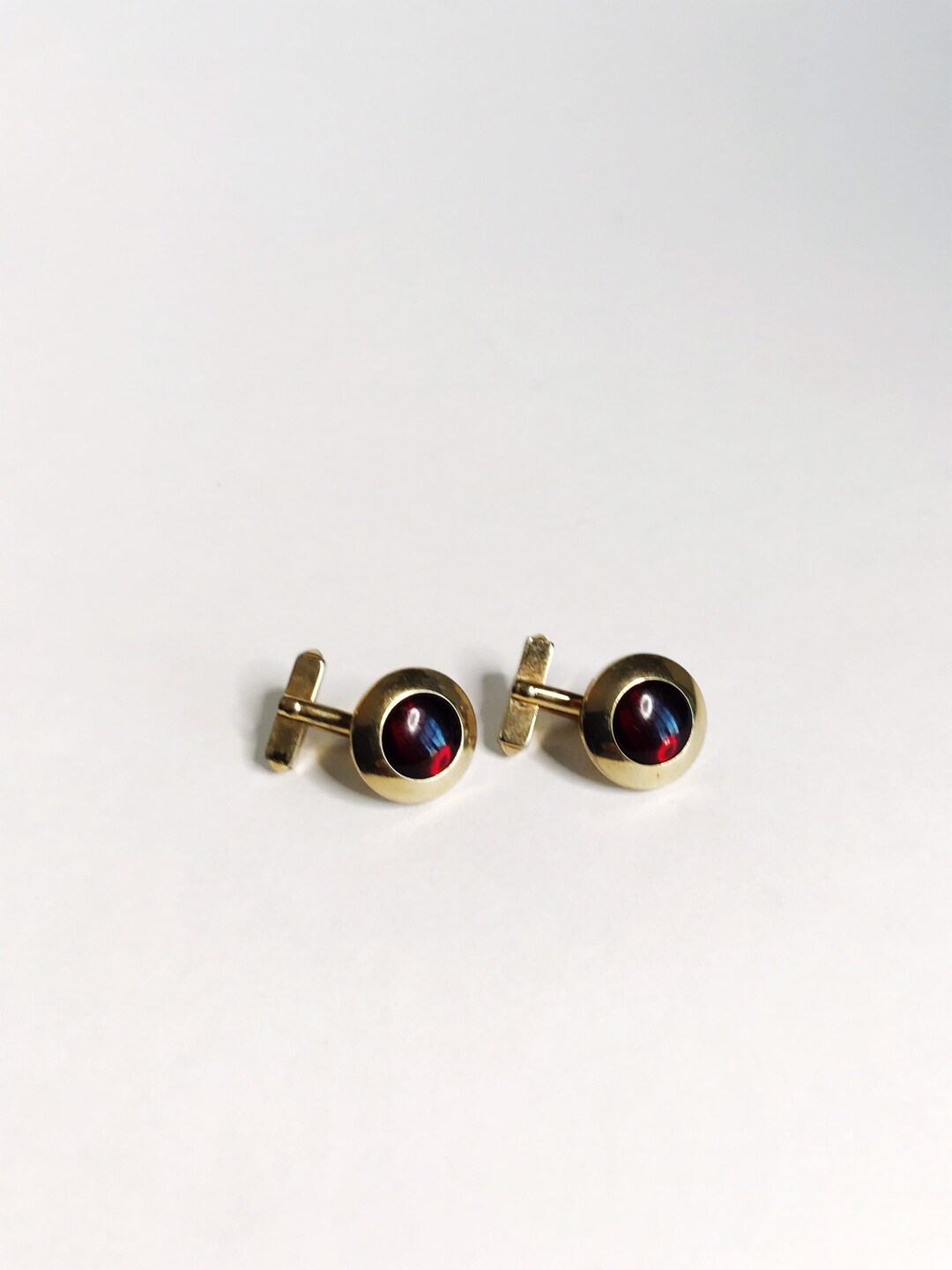 Vintage Swank Ruby Red Cuff Links: Gold Tone Retro Mens Accessories - Etsy
