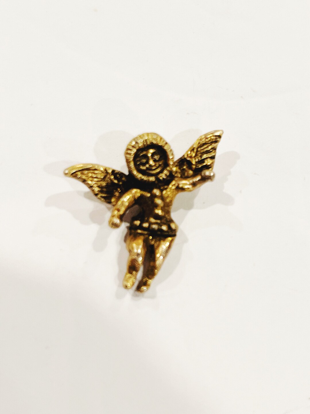 Vintage Angel Pin Angel Wings Elf Pin Pinback Button Mystical Creature ...