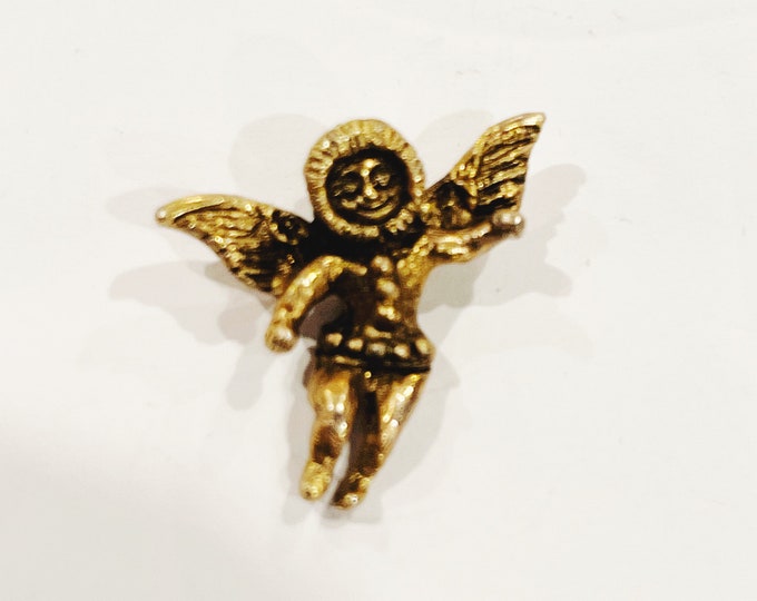 Vintage Angel Pin Angel Wings Elf Pin Pinback Button Mystical Creature ...