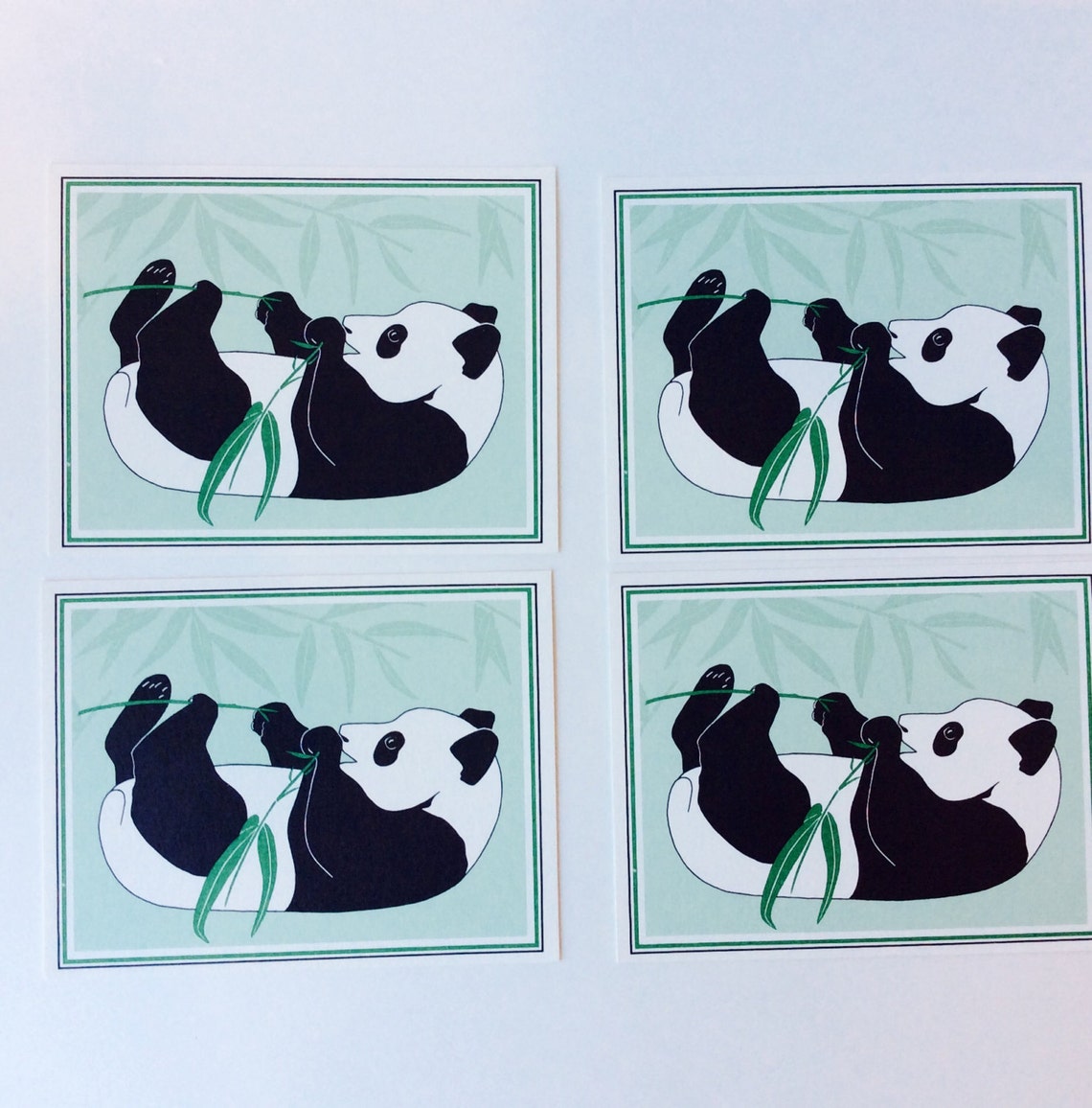 Panda Bear All Occasion Card Earth Notes Panda Note Cards | Etsy