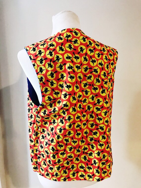 Handmade Halloween Witch Vest Two-sided Size Large Fl… - Gem
