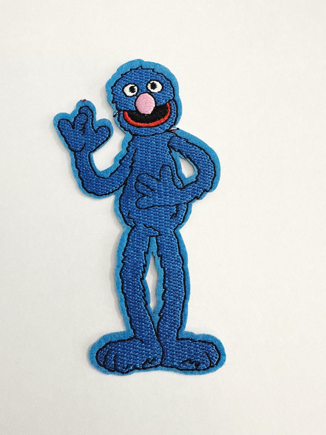 Grover Patch Blue Furry Character Iron on Patch Cute Cartoon ...