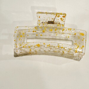 Yellow Hair Claw Clip Retro Hair Clamp Speckled Hair Clip Pain Splatter ...