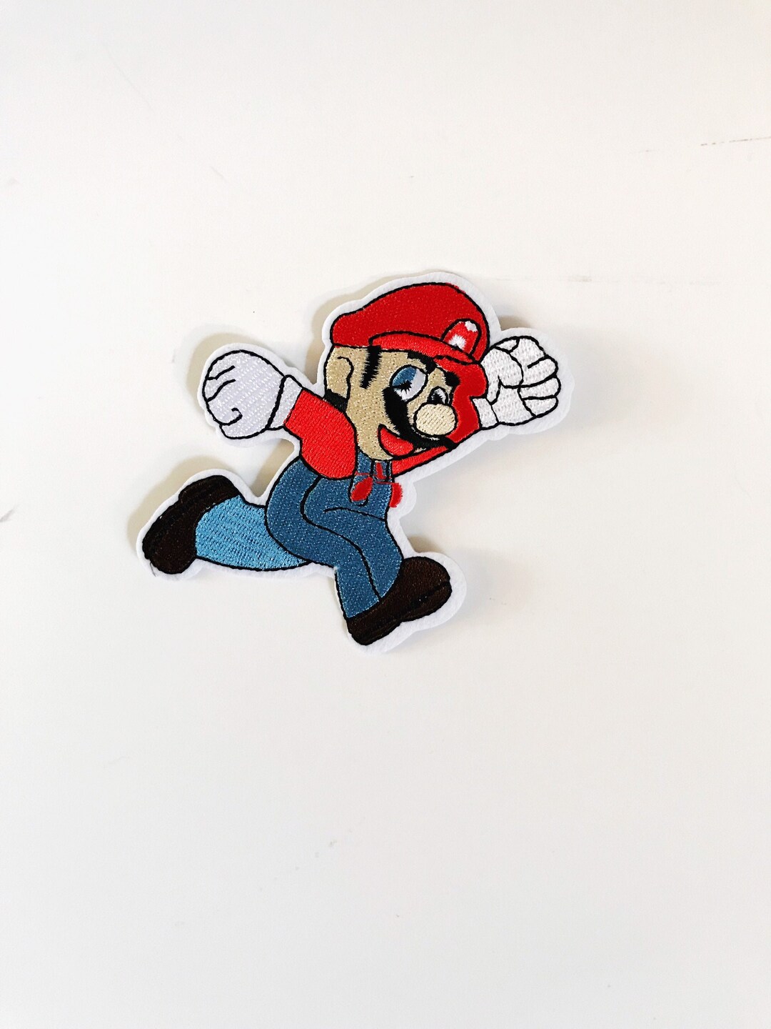 Mario Patch Video Game Iron Patch Super Mario Leaping Novelty Patches ...