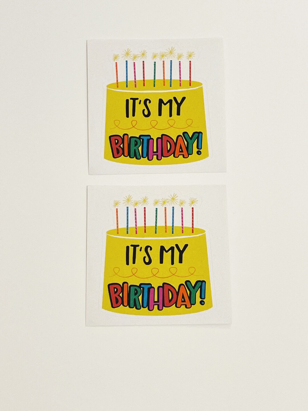 Birthday Cake Stickers It's My Birthday Stickers Scrapbook Stickers ...