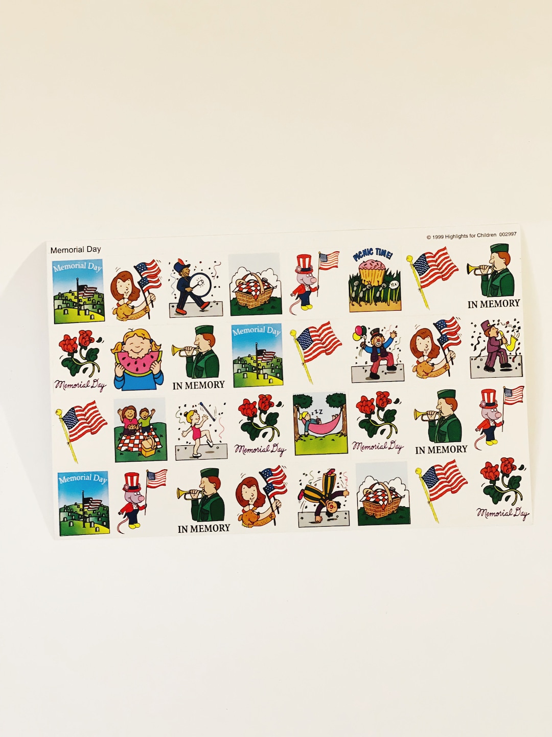 Vintage Memorial Day Stickers: Retro Scrapbook Planner Stickers - Etsy