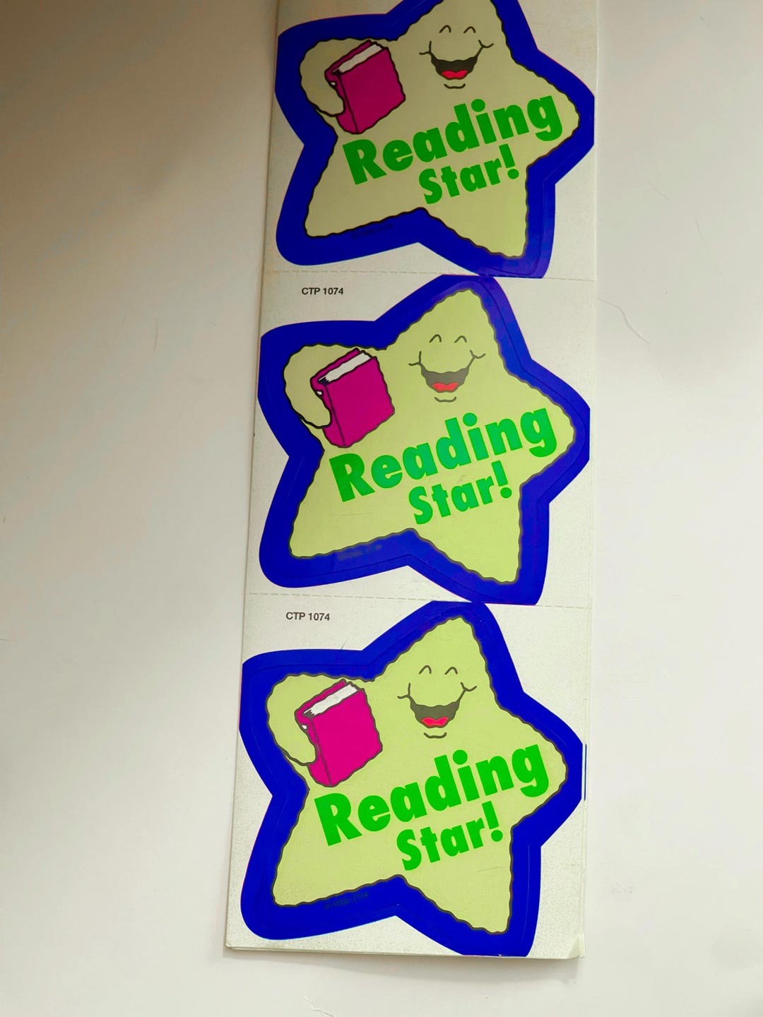 Vintage Reading Star Stickers: 1990s Student Award, Count 3 - Etsy