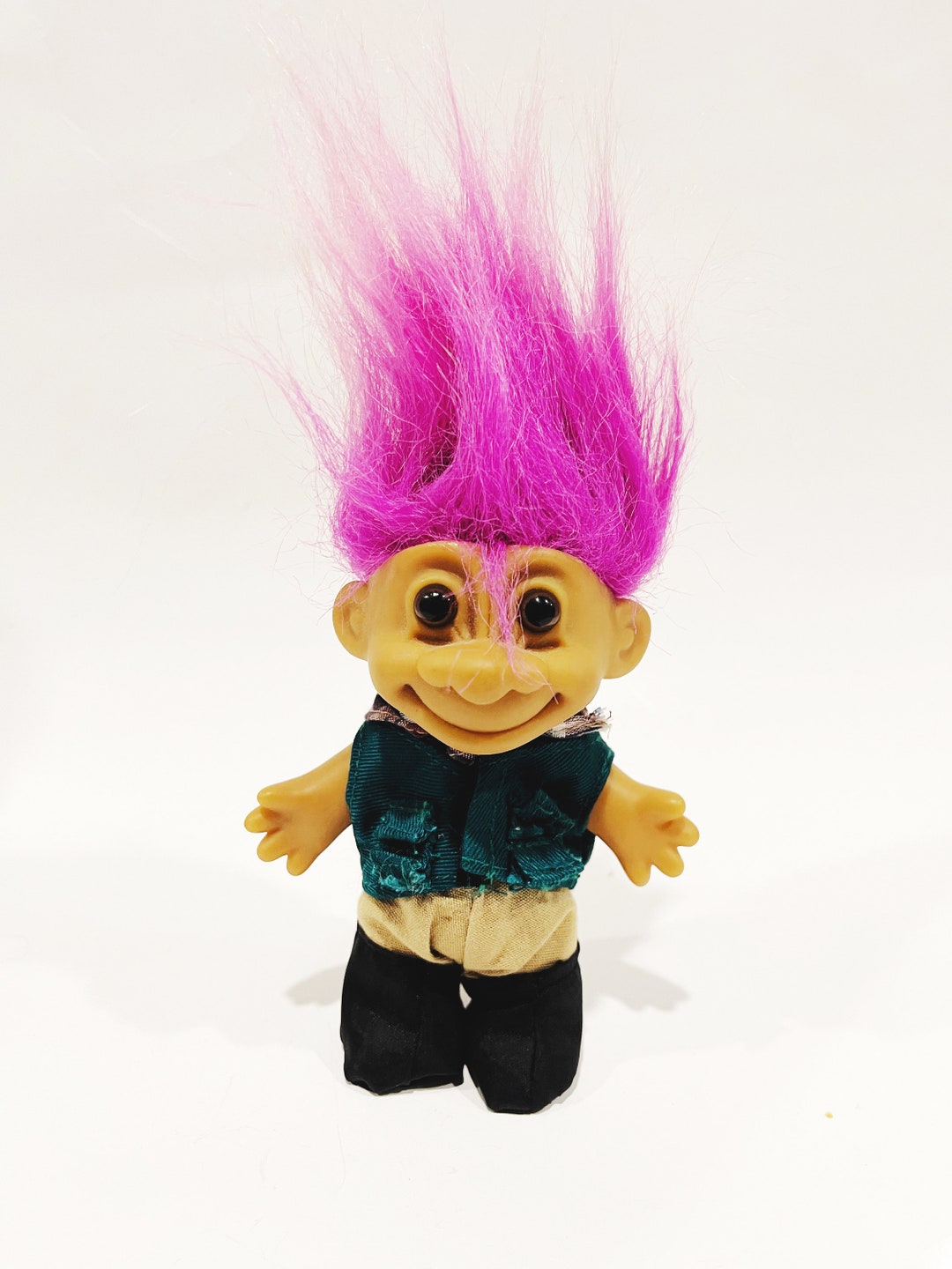 Vintage Russ Troll Neon Purple Hair Troll Russ Berrie Camper Troll ...