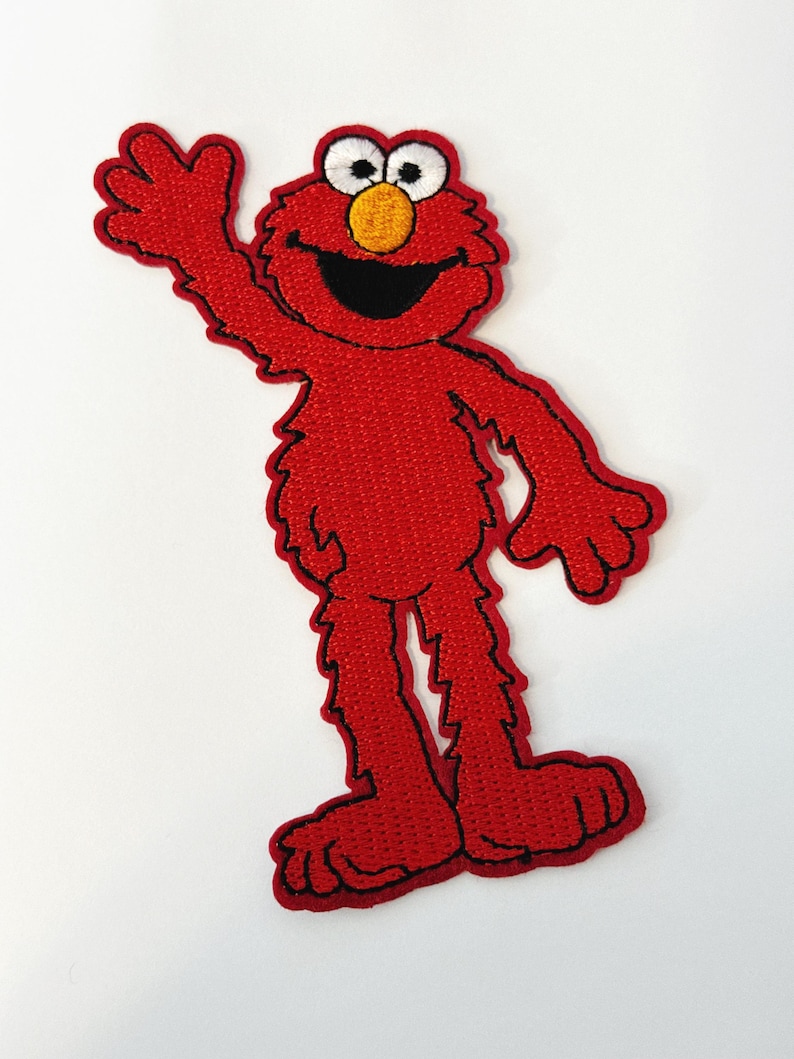 Elmo Patch Full Body Elmo Iron on Patch Red Cartoon Character ...