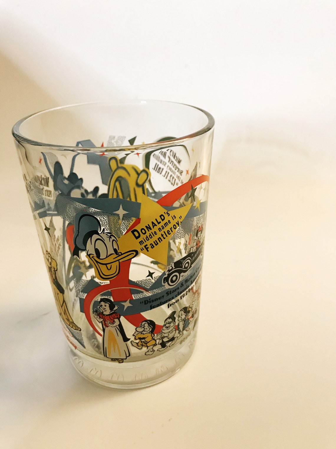 Vintage Mickey Mouse Glass Cup 100 Anniversary Walt Disney | Etsy