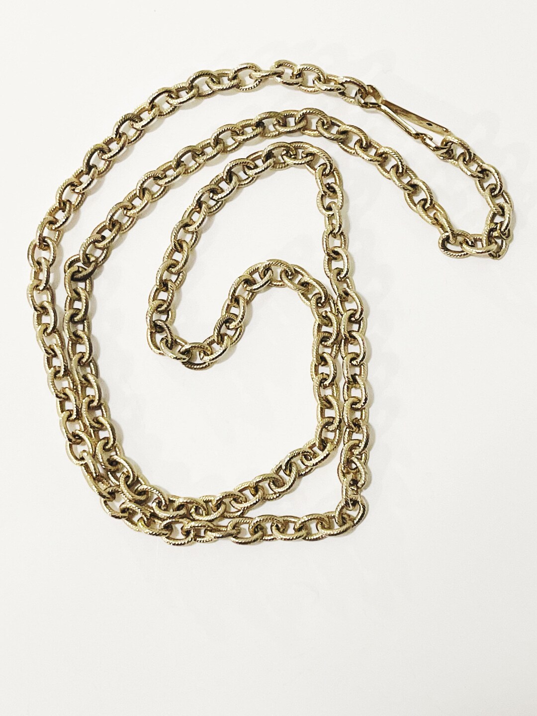 Vintage Cable Chainlink Silver-tone Belt 34