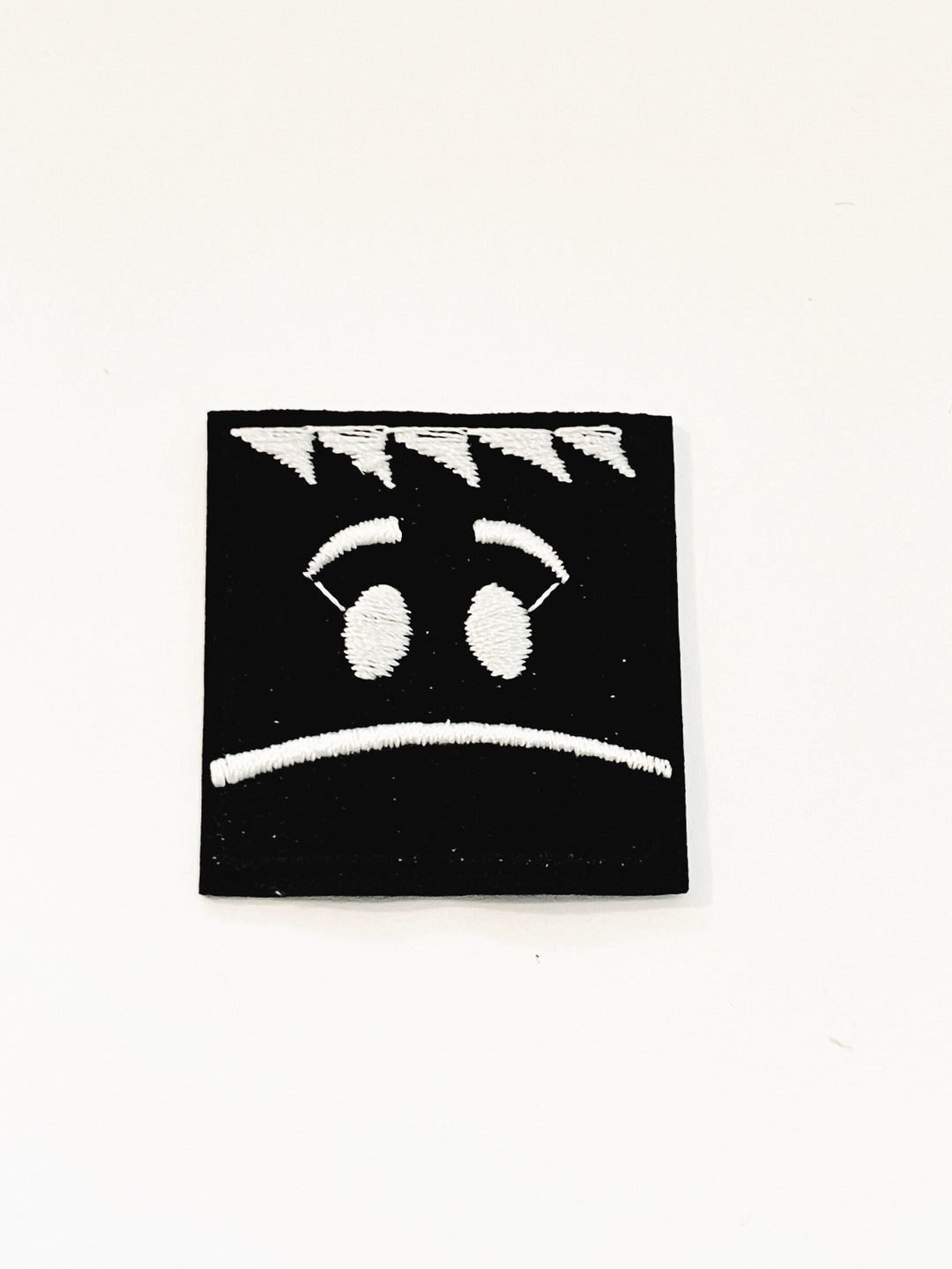 Sad Face Patch Black and White Embroider Sorry Face Sad Eyes Patch ...