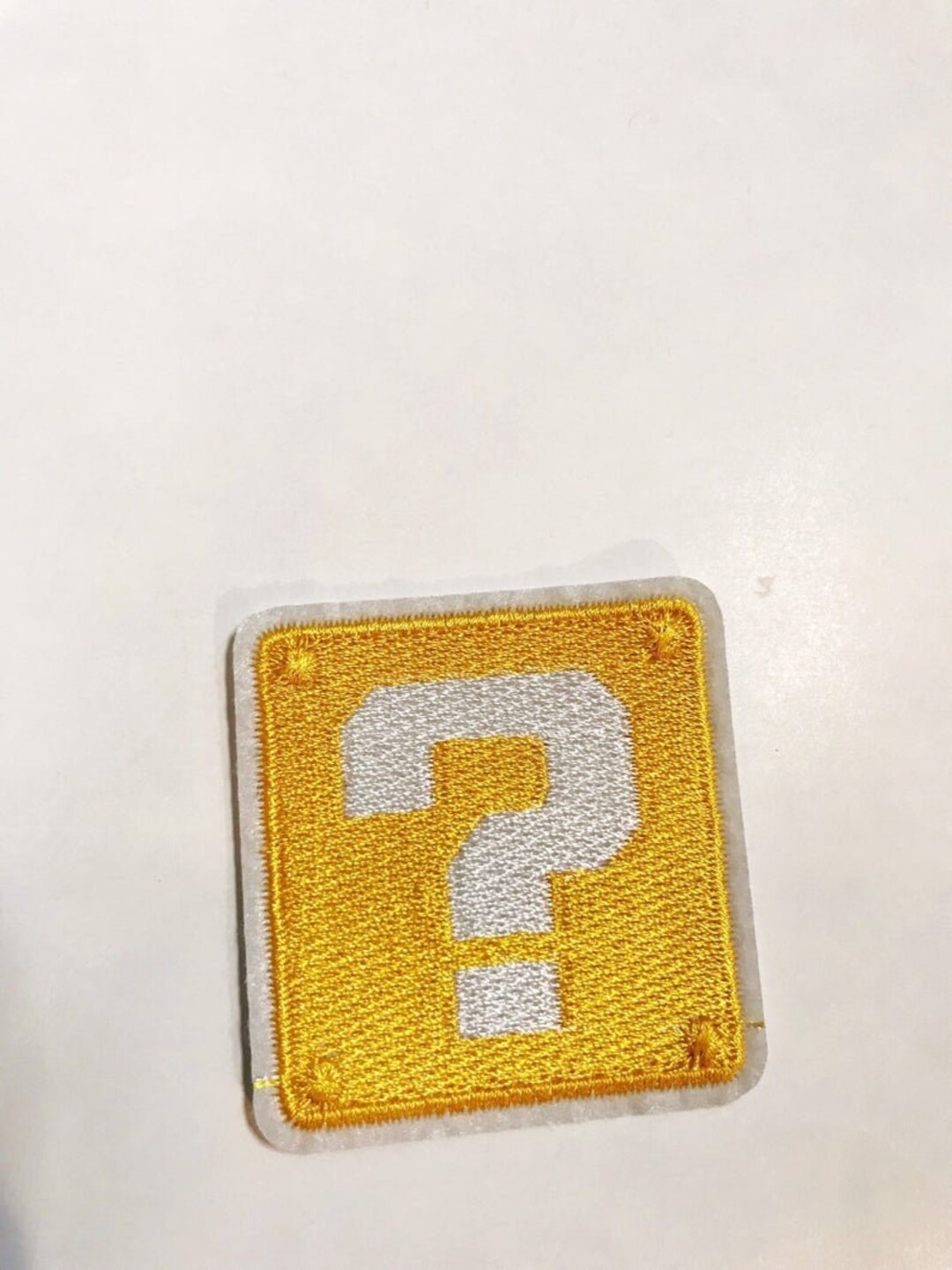 Nintendo Block Iron on Patch Super Mario Brothers Question Mark Patch ...