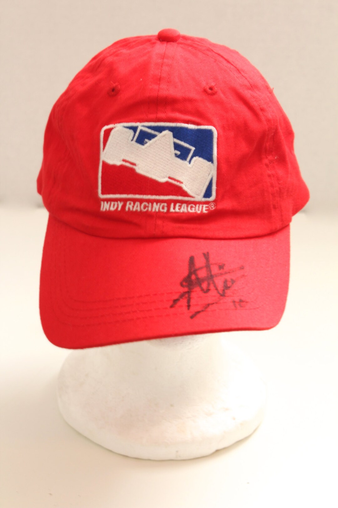 Indy Racing League Cap, Unknown Autograph, Red Cap With Logo ...