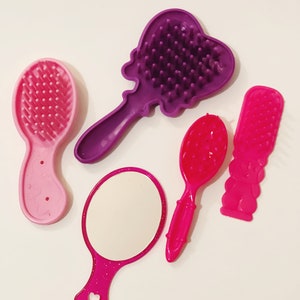 Doll Combs and Brushes Barbie Combs Brushes Doll Mirror Accessories ...
