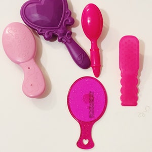 Doll Combs and Brushes Barbie Combs Brushes Doll Mirror Accessories ...