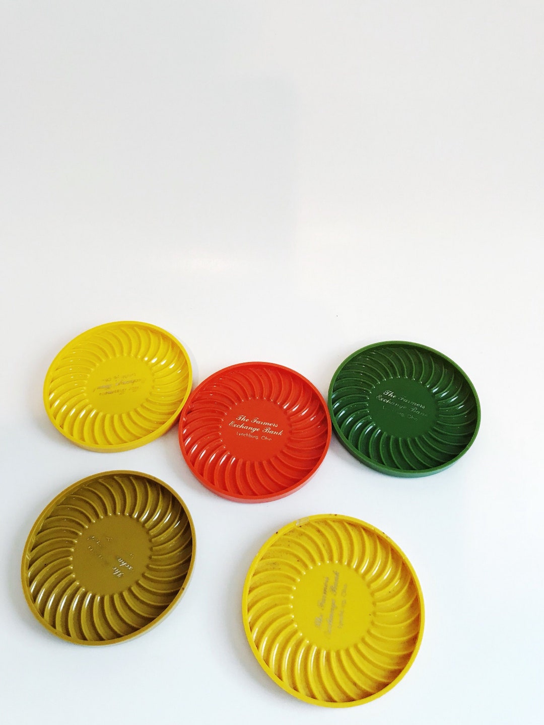 Vintage the Farmers Exchange Bank Advertisement Coasters Lynchburg Ohio ...