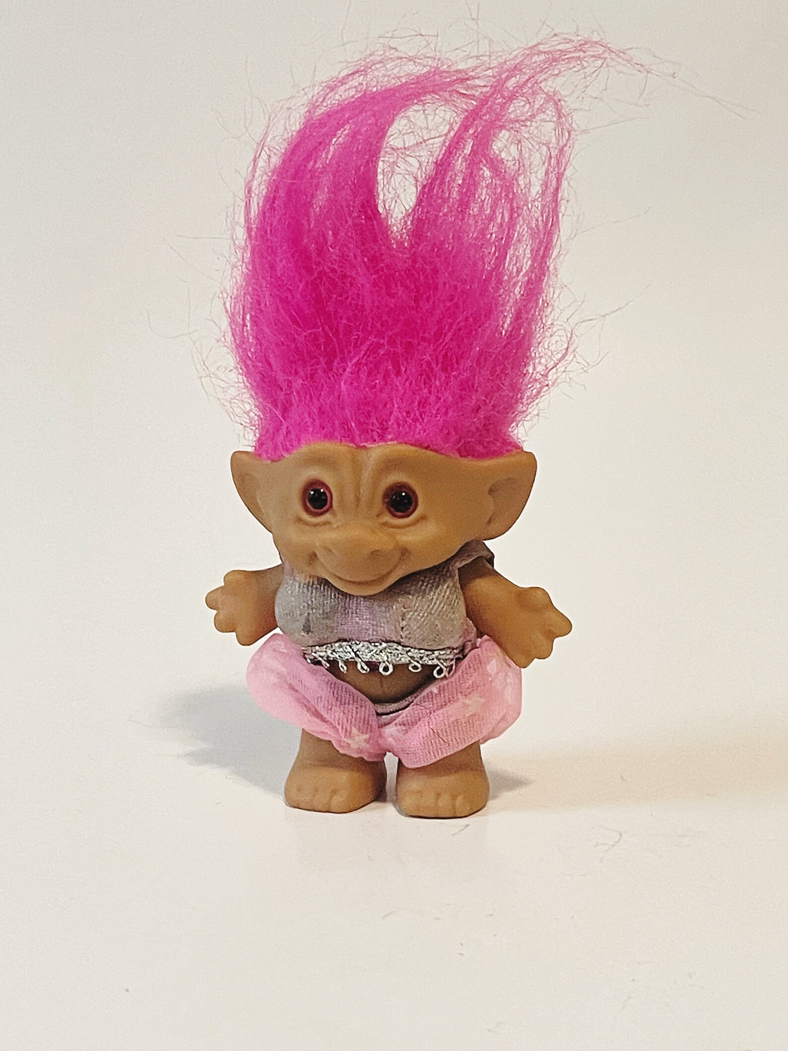 Vintage Neon Pink Hair Troll Doll Belly Dancing Troll Pink Jewel ...
