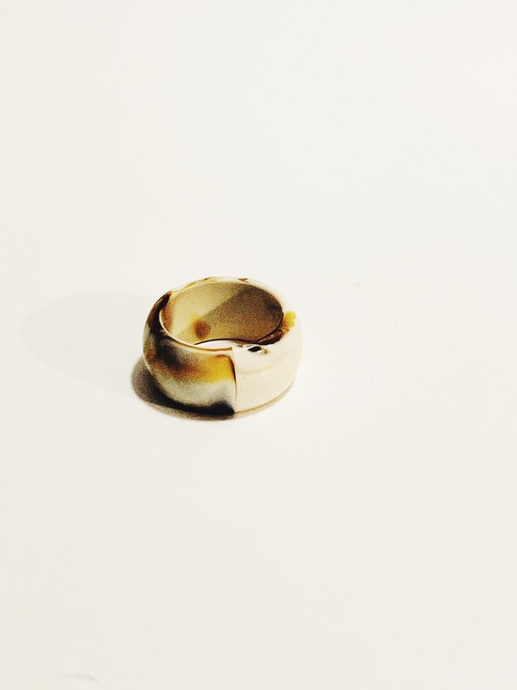 retro groovy ring brown - Gem