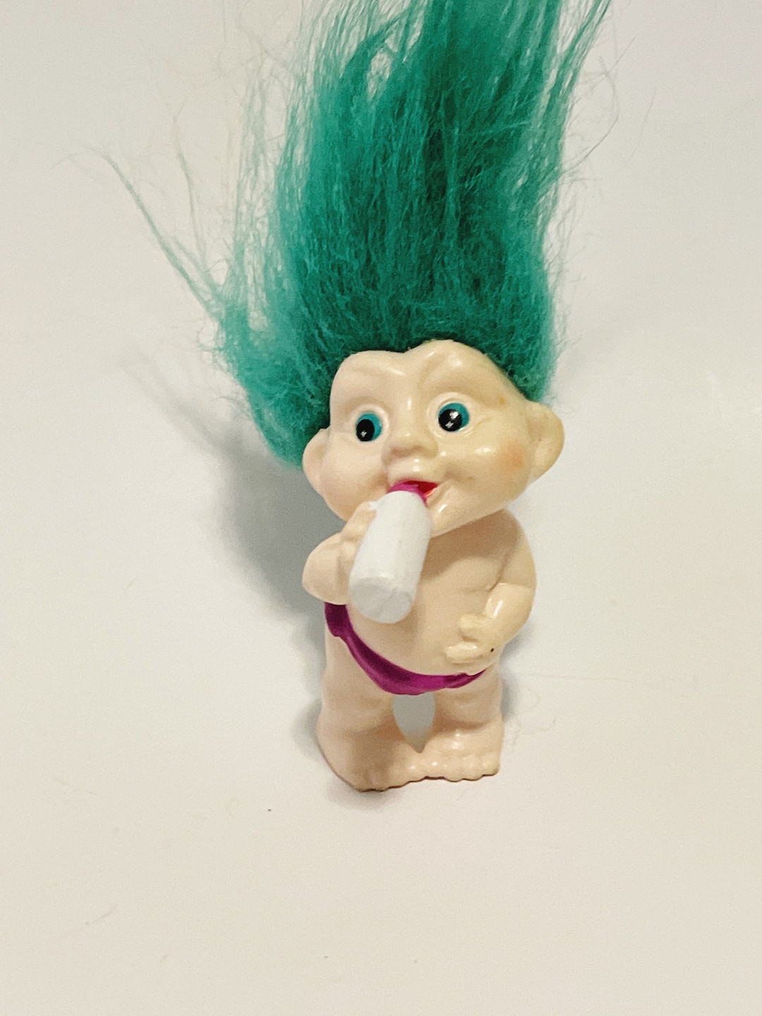 Vintage Baby Troll Green Hair Baby Troll Doll 1990s 1980s Retro Toys ...