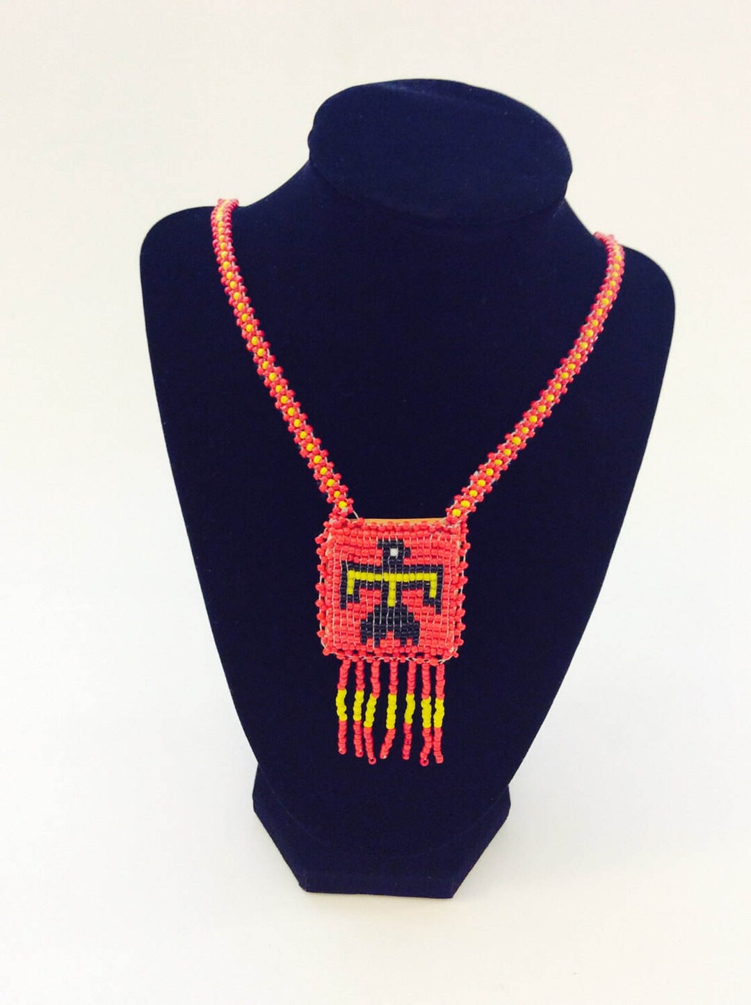 Seed Bead Native American Southwest Beaded Tribal Necklace Coin Purse ...