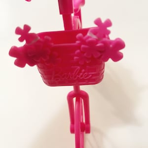 Barbie Doll Bicycle Barbie Pink Plastic Bike With Basket Barbie Pretty ...