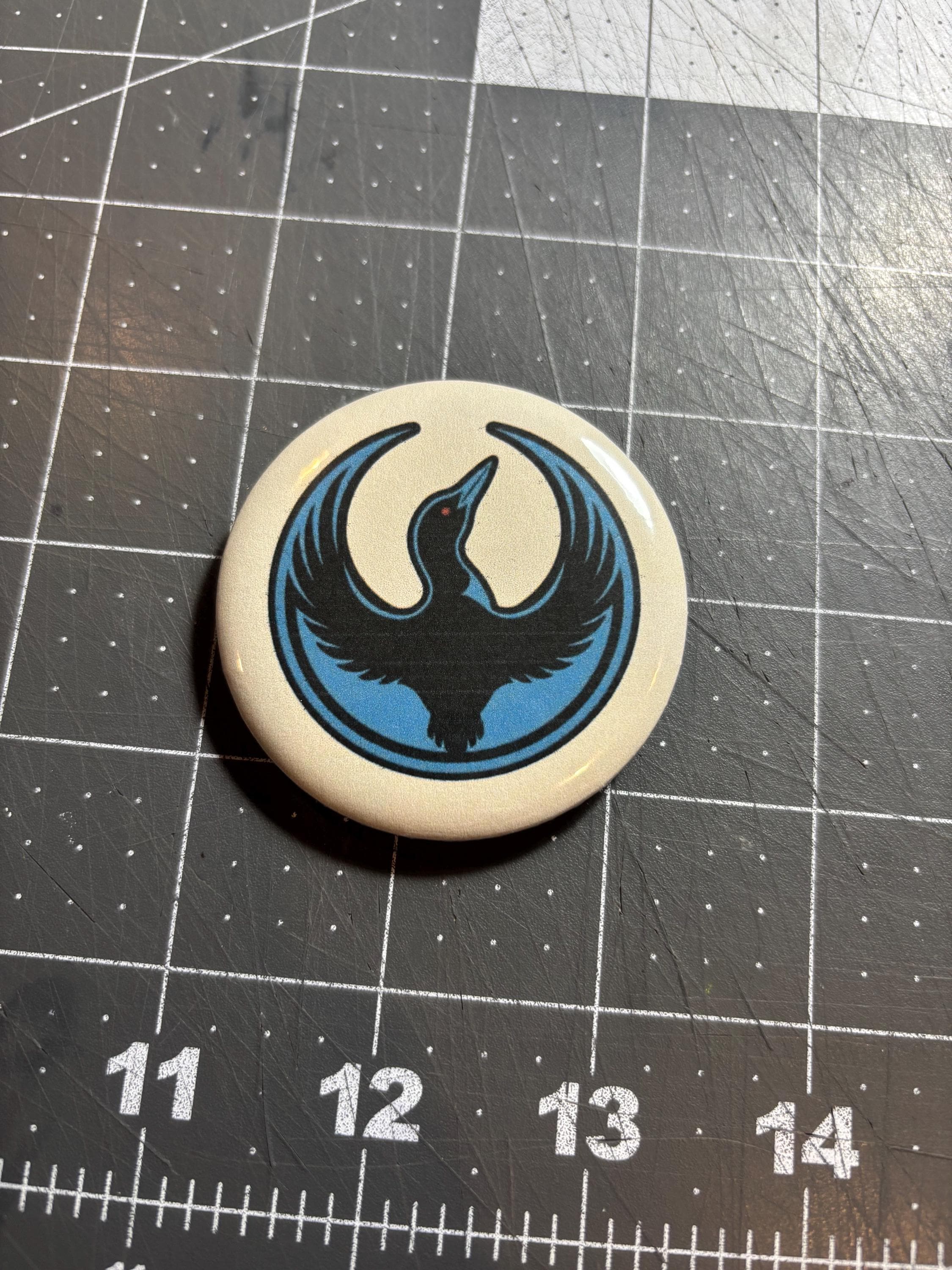 Minnesota Loon Button Pin 2.25in - Minnesota Rebel Resistance Alliance ...