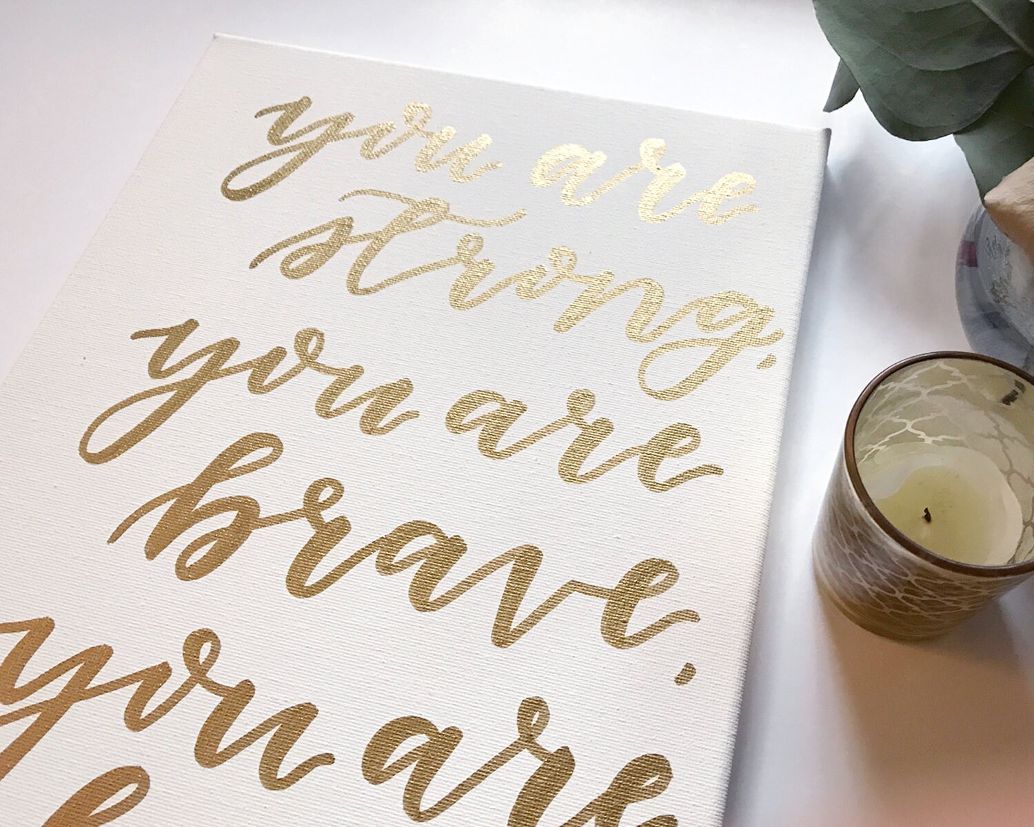 You Are Strong You Are Brave You Are Loved Canvas Art Print - Etsy
