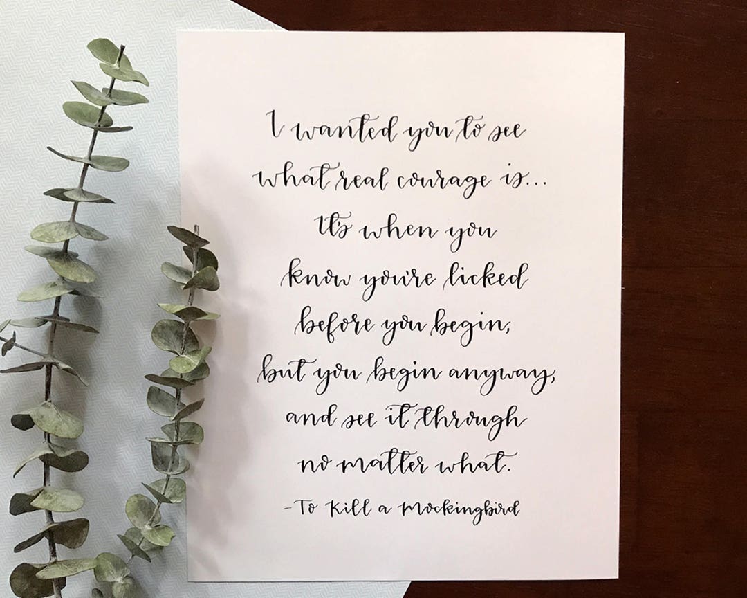 Custom Calligraphy Print (up to 8 Words) Personalized Quote in Modern ...