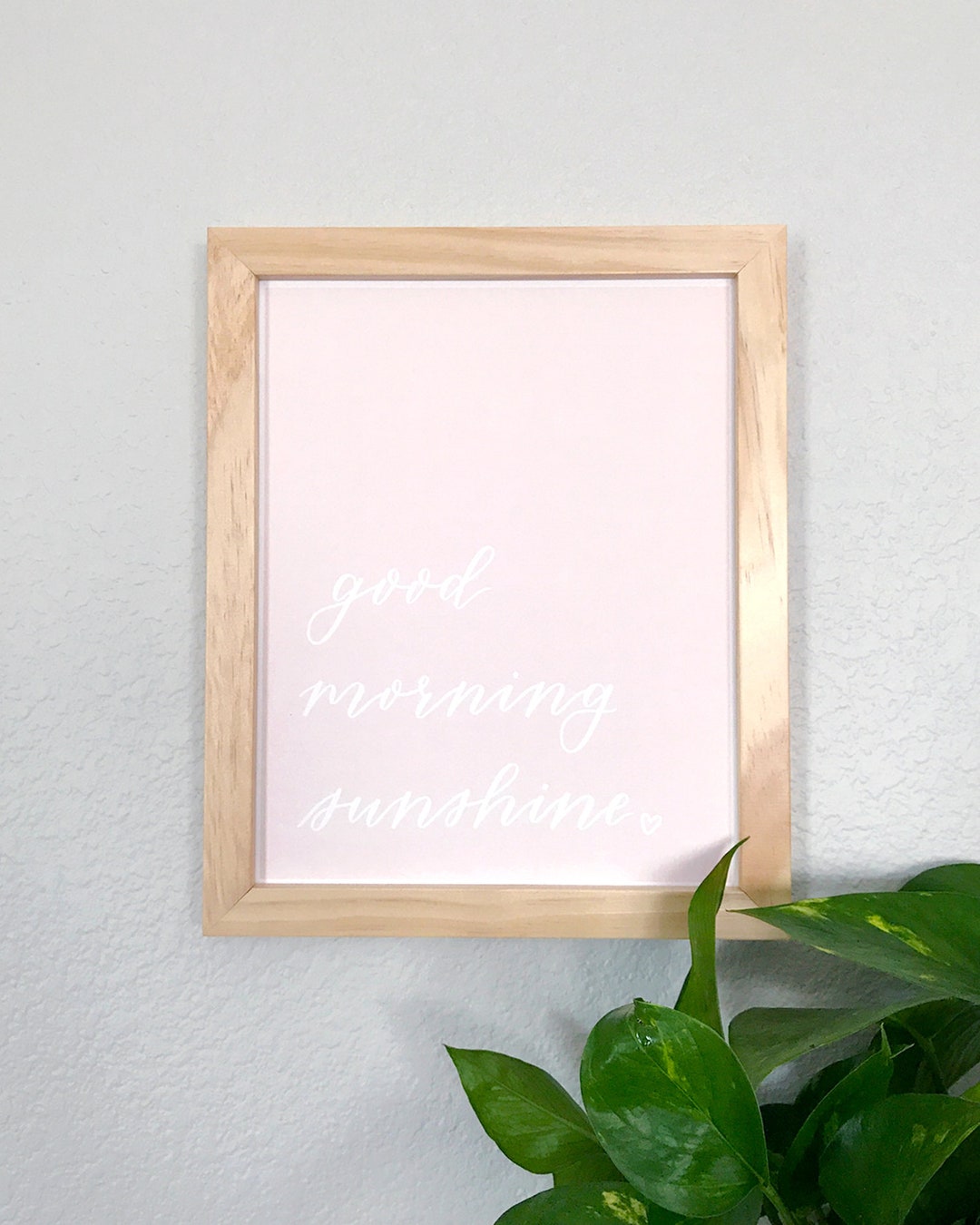 SALE Good Morning Sunshine Sign, Nursery Wall Art, Calligraphy Art ...