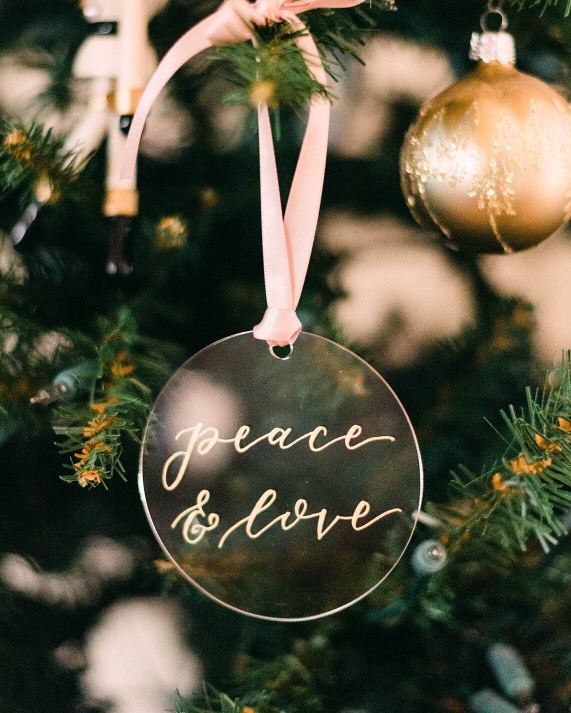Personalized Clear Circle Christmas Ornaments Custom Handmade - Etsy