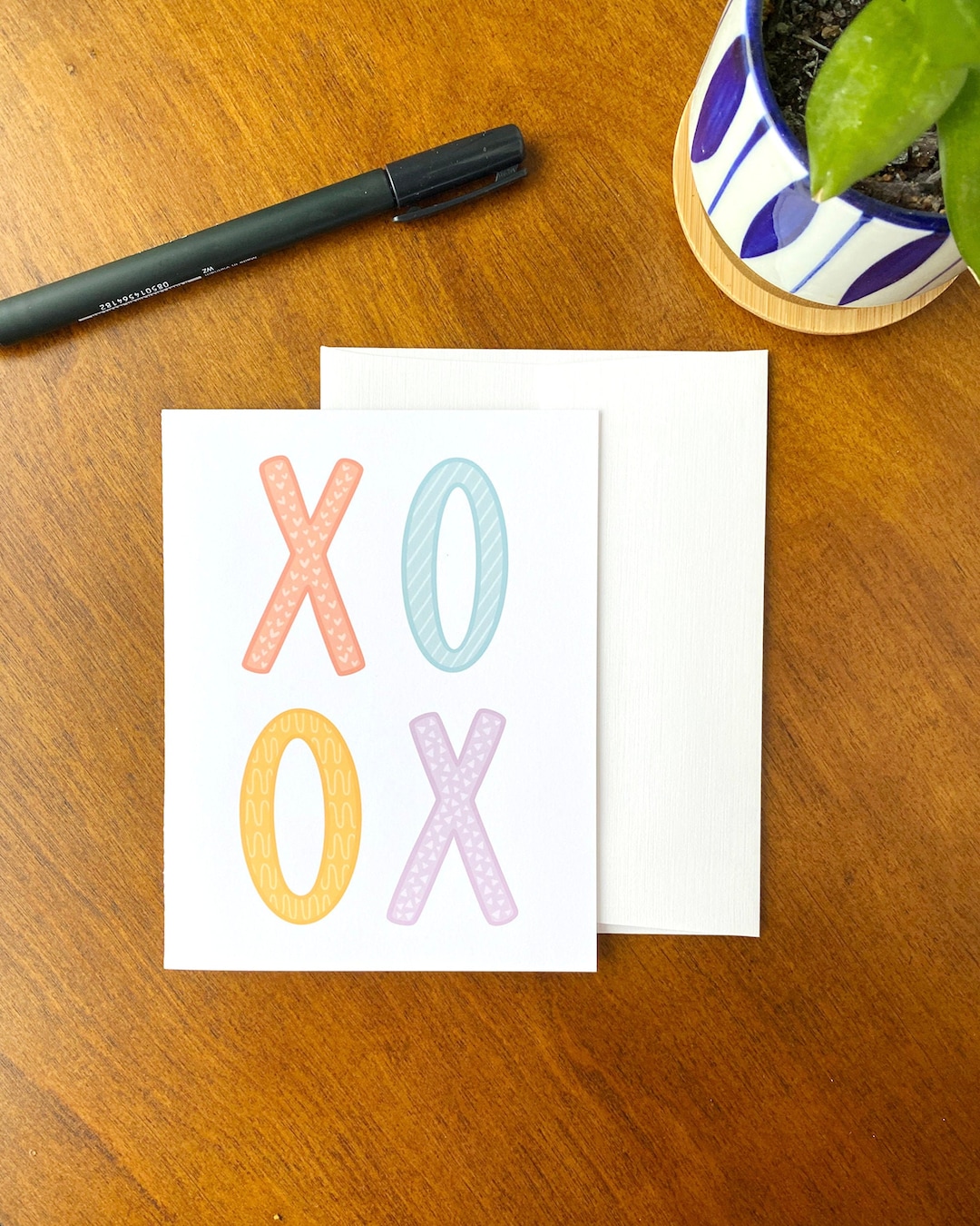 Fun XOXO Card XOXO Greeting Card Hugs and Kisses Card - Etsy