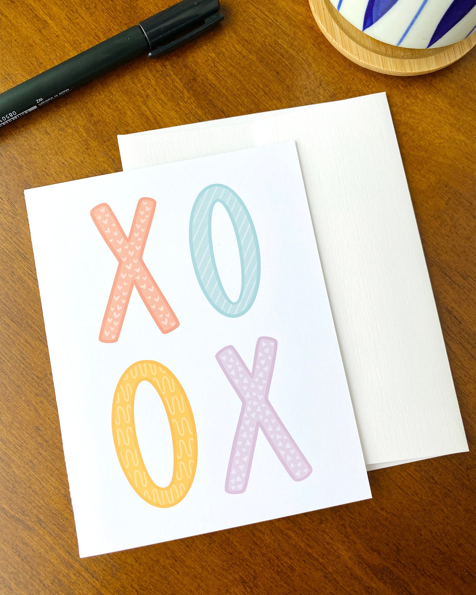 Fun XOXO Card XOXO Greeting Card Hugs and Kisses Card Fun - Etsy