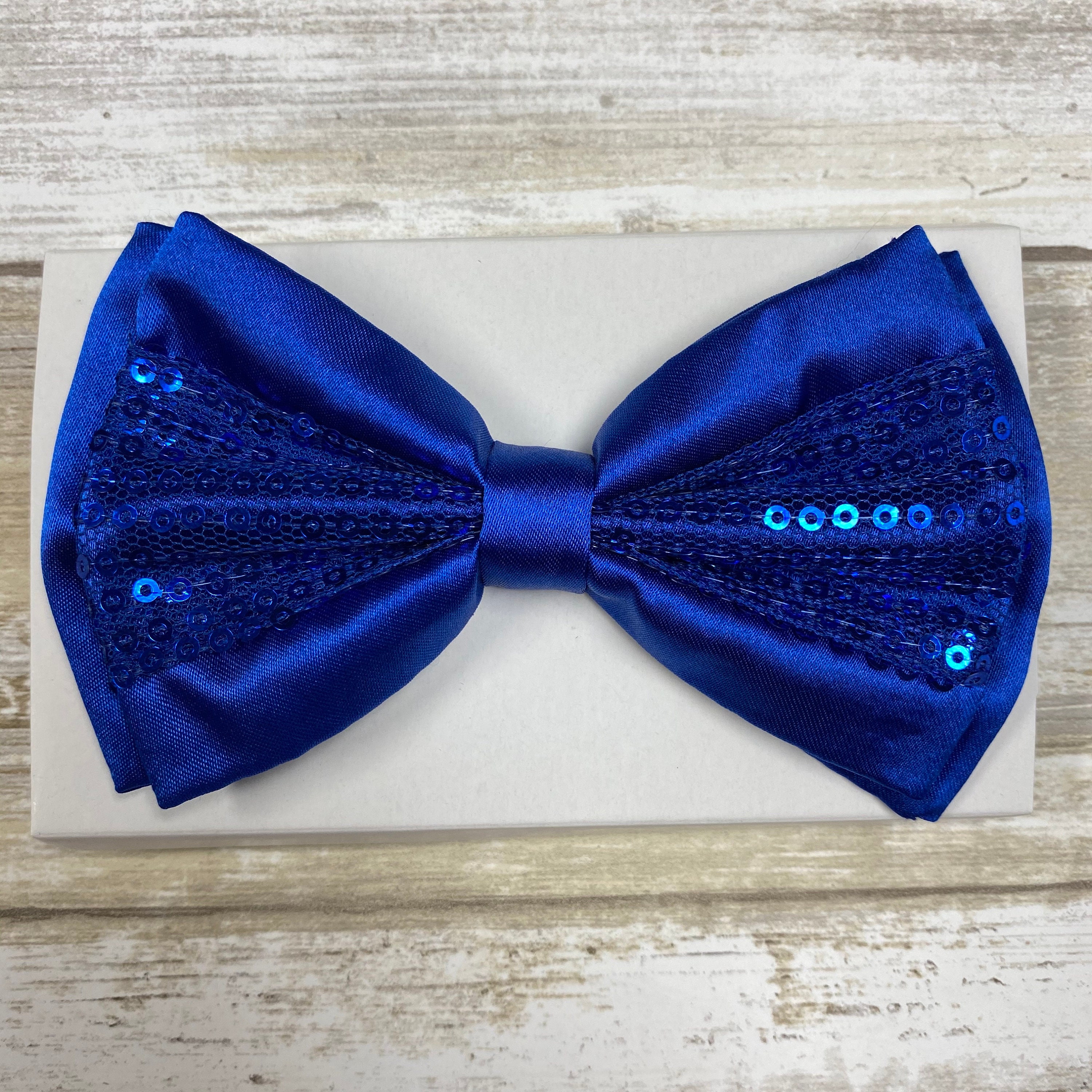 Royal Blue Sequin Bowtie / Wedding Bowtie / Adults Teens | Etsy
