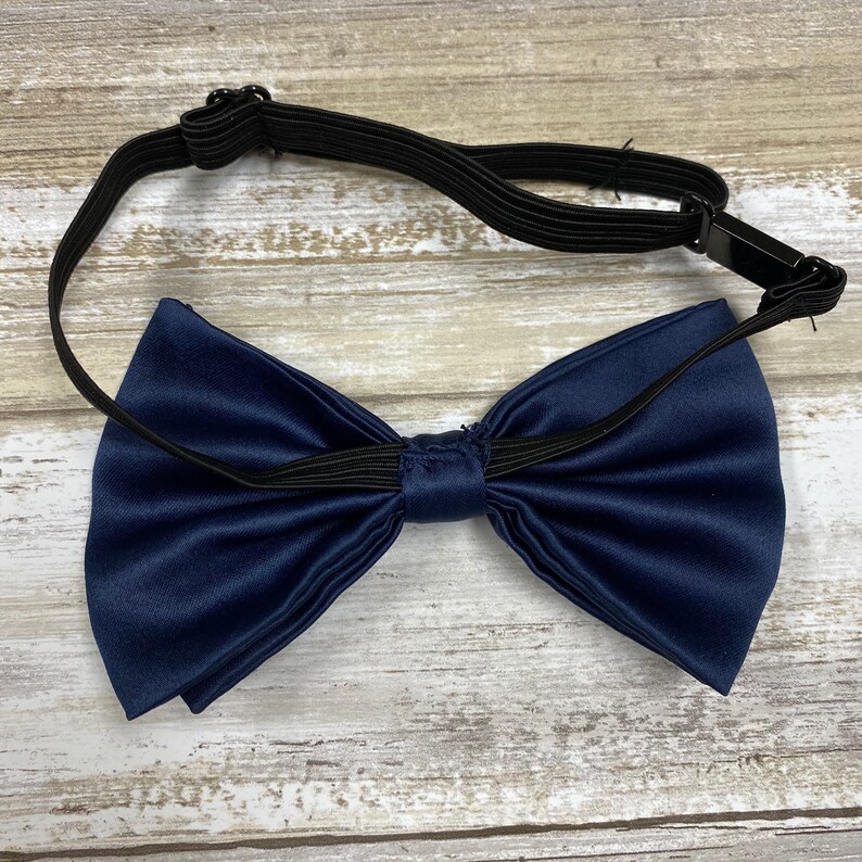 Navy Blue Solid Color Bowtie / Wedding Bowtie / Adults Bowtie/ Clip on ...