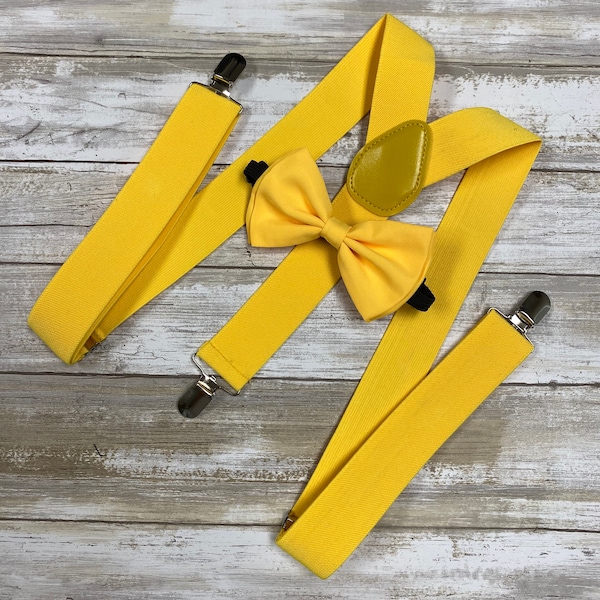 Yellow Suspender Set - Etsy