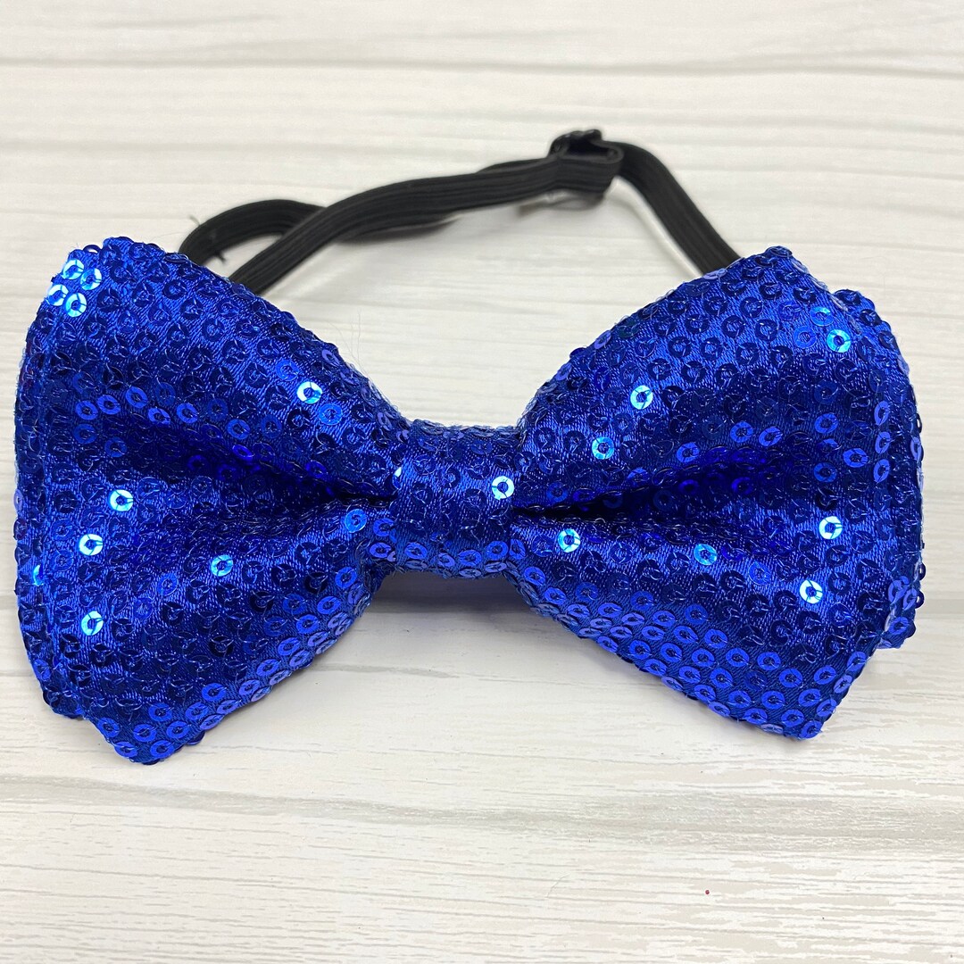 Unisex Royal Blue Sequin Bowtie / Wedding Bowtie / Adults/teens Bowtie ...