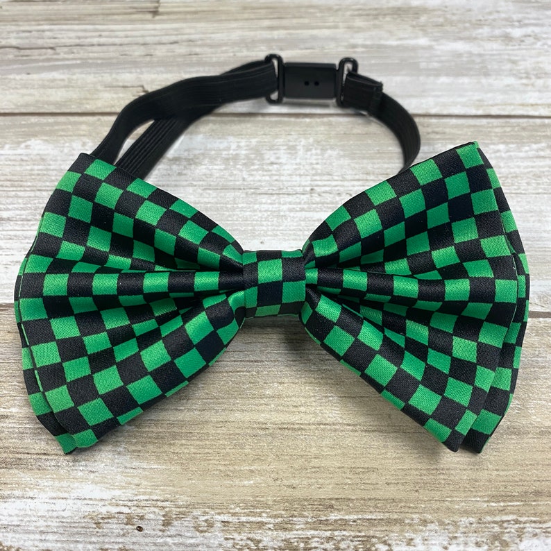 Adults/teen Green Checker Suspender Bow-tie Matching Set / Wedding ...
