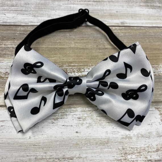 White Music Note Bow-tie / Wedding Bow-tie / Adults Bow-tie/ | Etsy