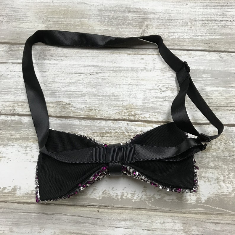 Purple Rhinestone Diamond Crystal BowTie/ Neck Tie/Formal | Etsy