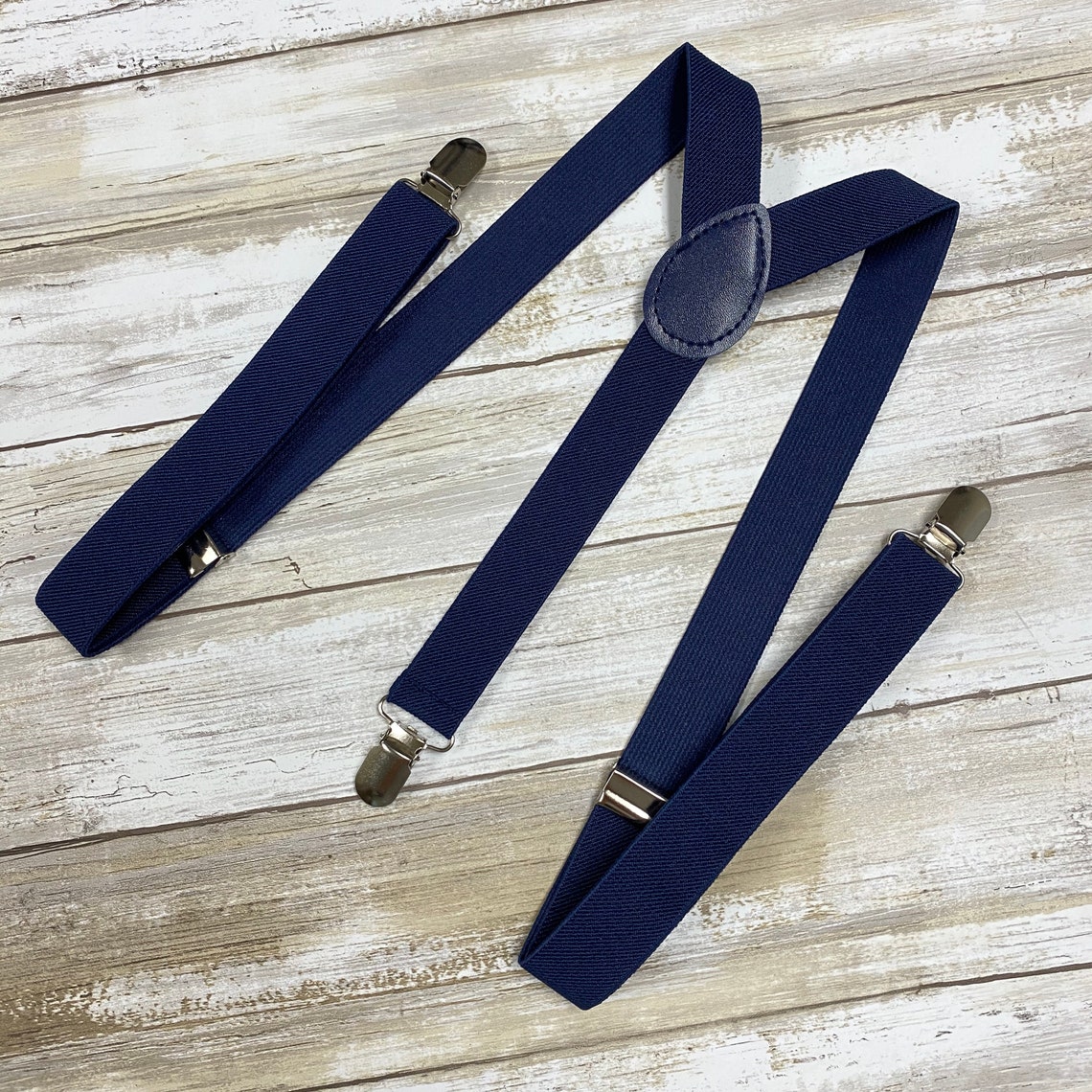 Adults/teen Navy Blue Suspender Bow-tie Matching Set / Wedding ...